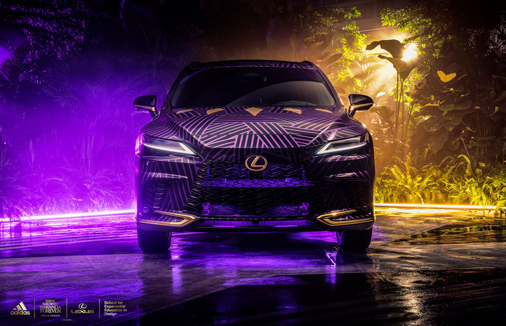 Lexus y Adidas han creado este RX 500h 'Black Panther: Wakanda Forever'